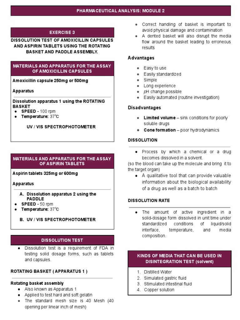 Lab Module 2 | PDF | Tablet (Pharmacy) | Solvation