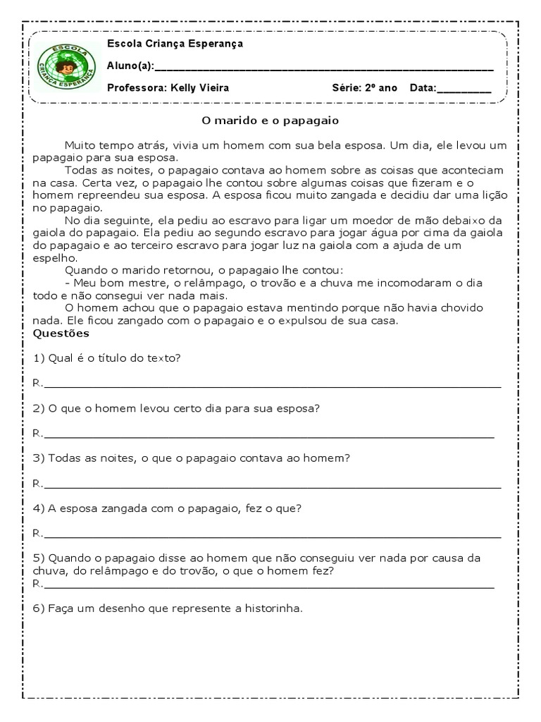 O Marido E O Papagaio 2 Ano Pdf