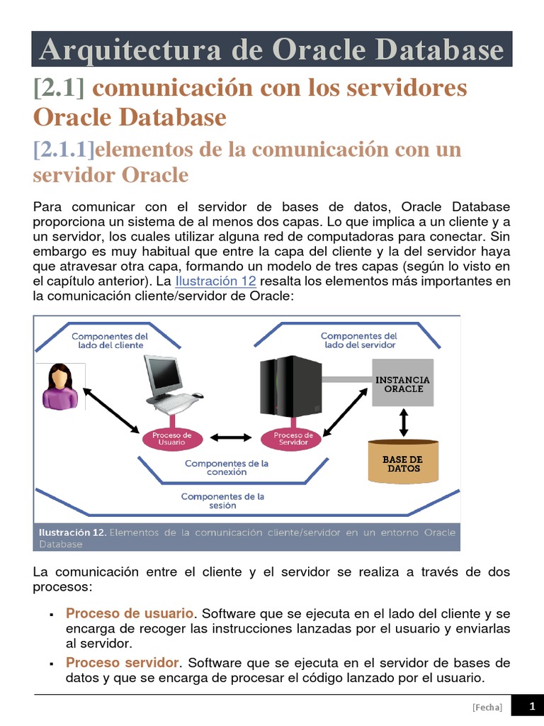 Arquitectura De Oracle Database Pdf Caché Computación Almacenador Intermediario De Datos
