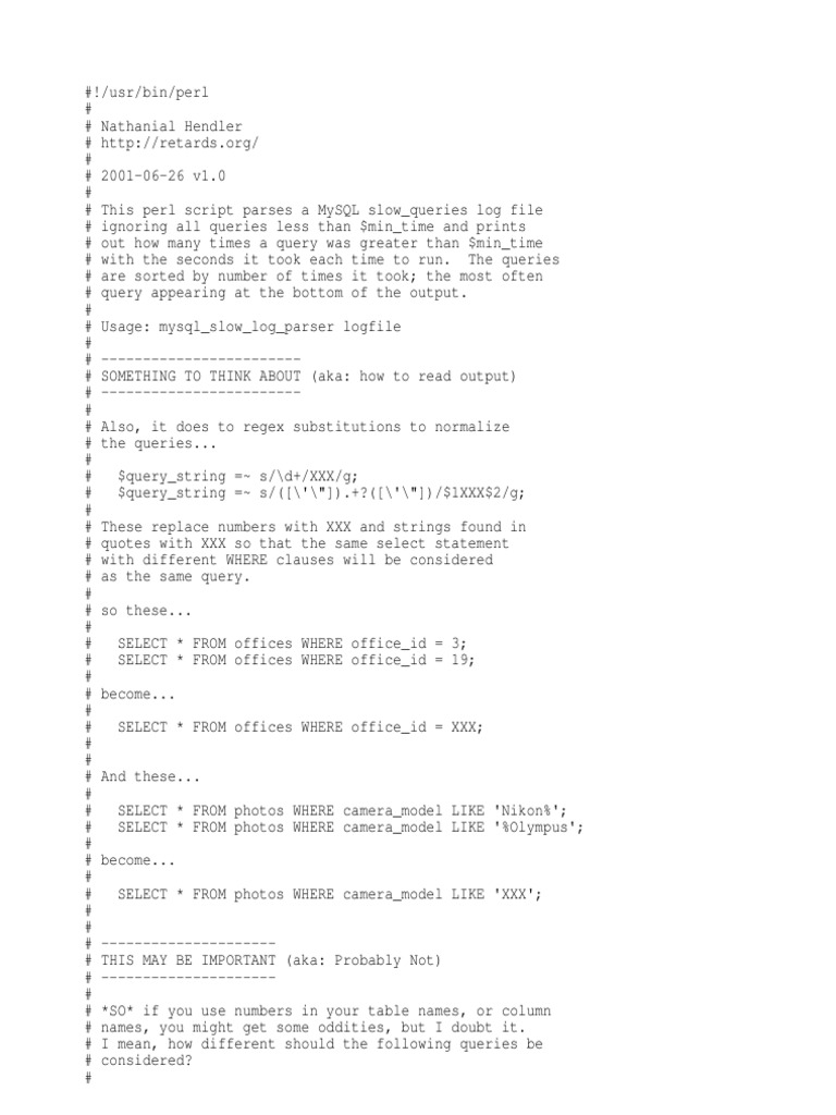 Mysql Slow Log Parser Pl Pdf 