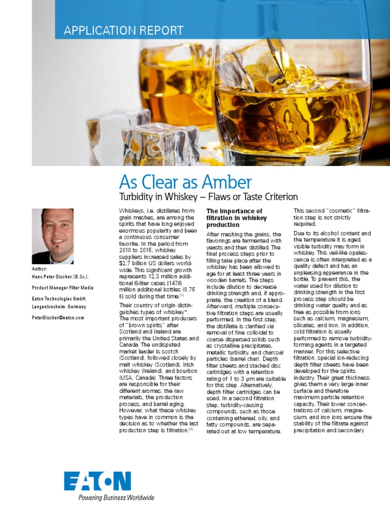 As Clear As Amber: Application Report | PDF | Whisky | Alcoholic Drinks