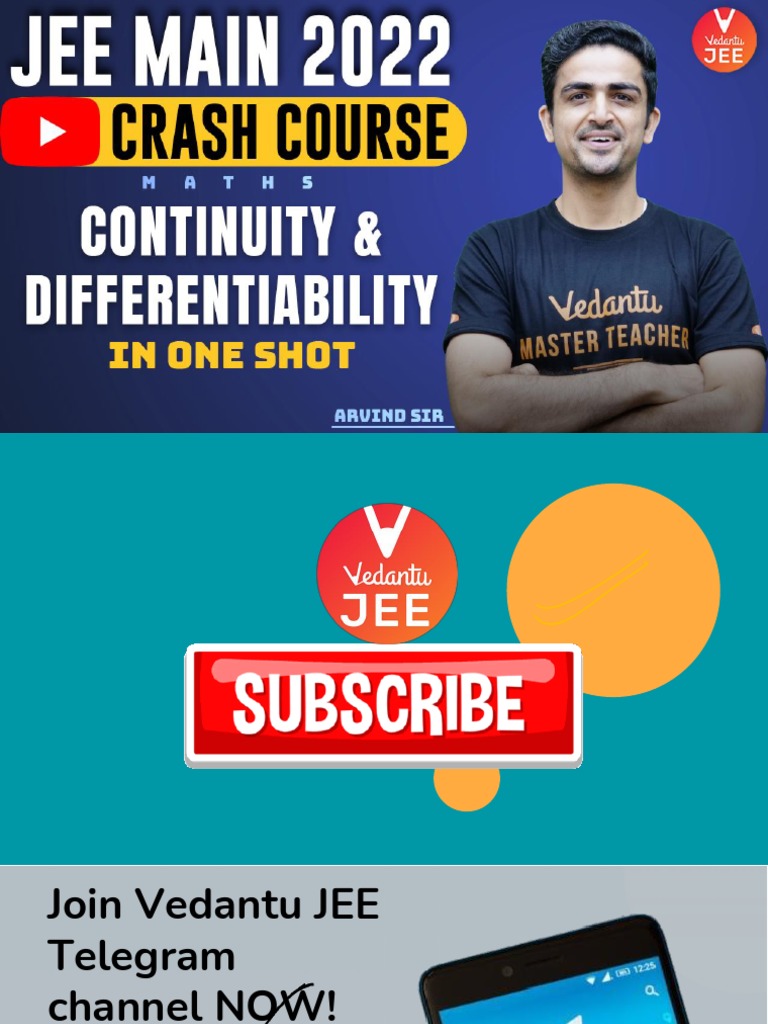 Continuity and Differentiability - Crash Course | PDF | Derivative | Function (Mathematics)