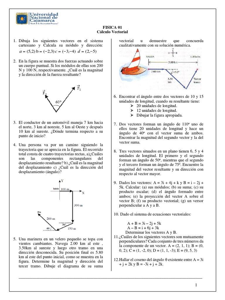 Practica Vectores | PDF | Vector Euclidiano | Mecanica clasica