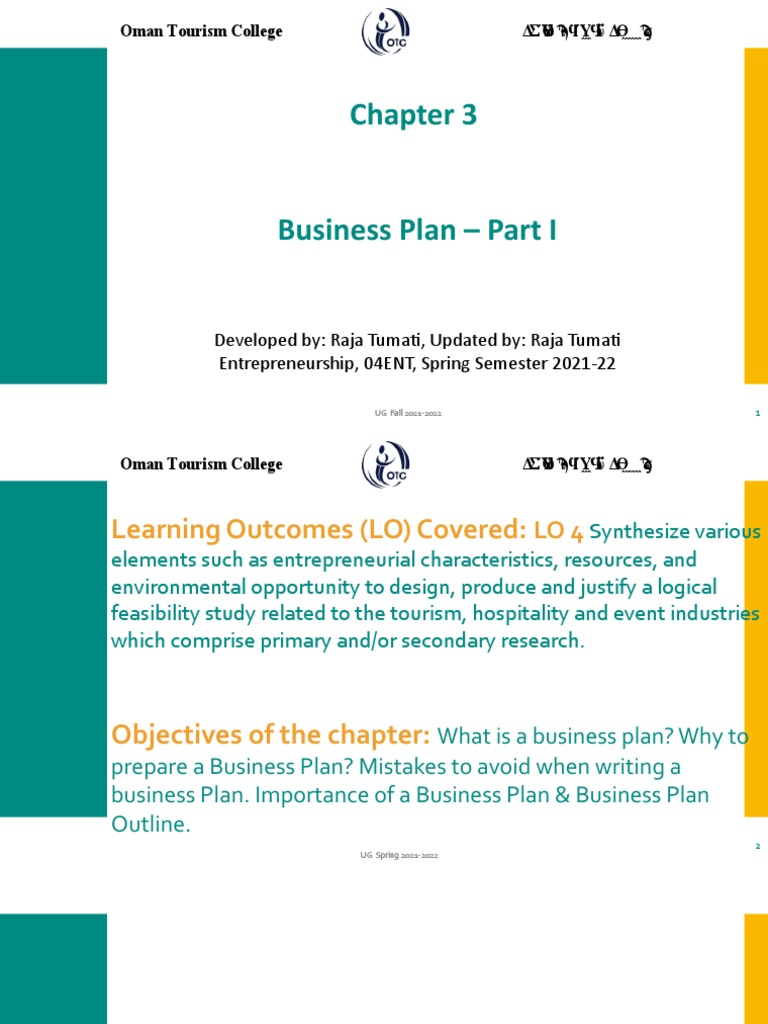 Chapter 3 - Business Plan - Part I, II III | Download Free PDF ...