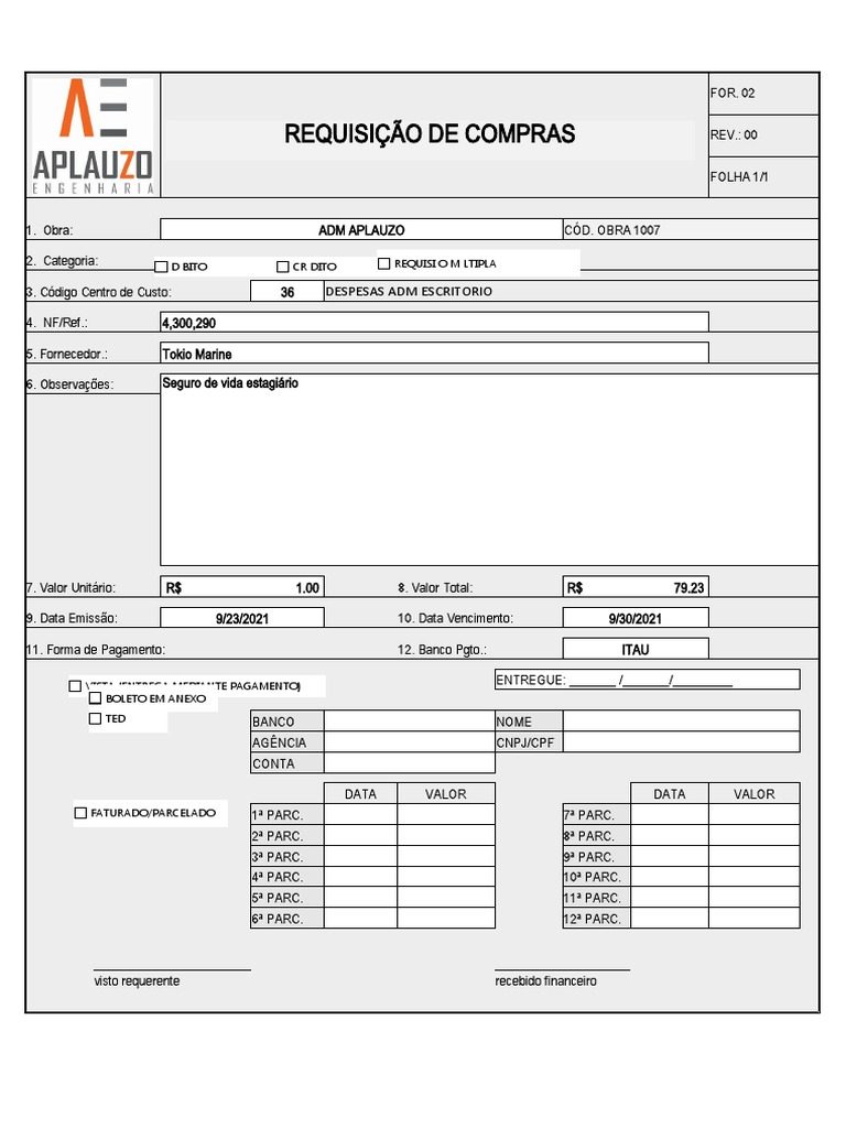 Requisição Compras | PDF