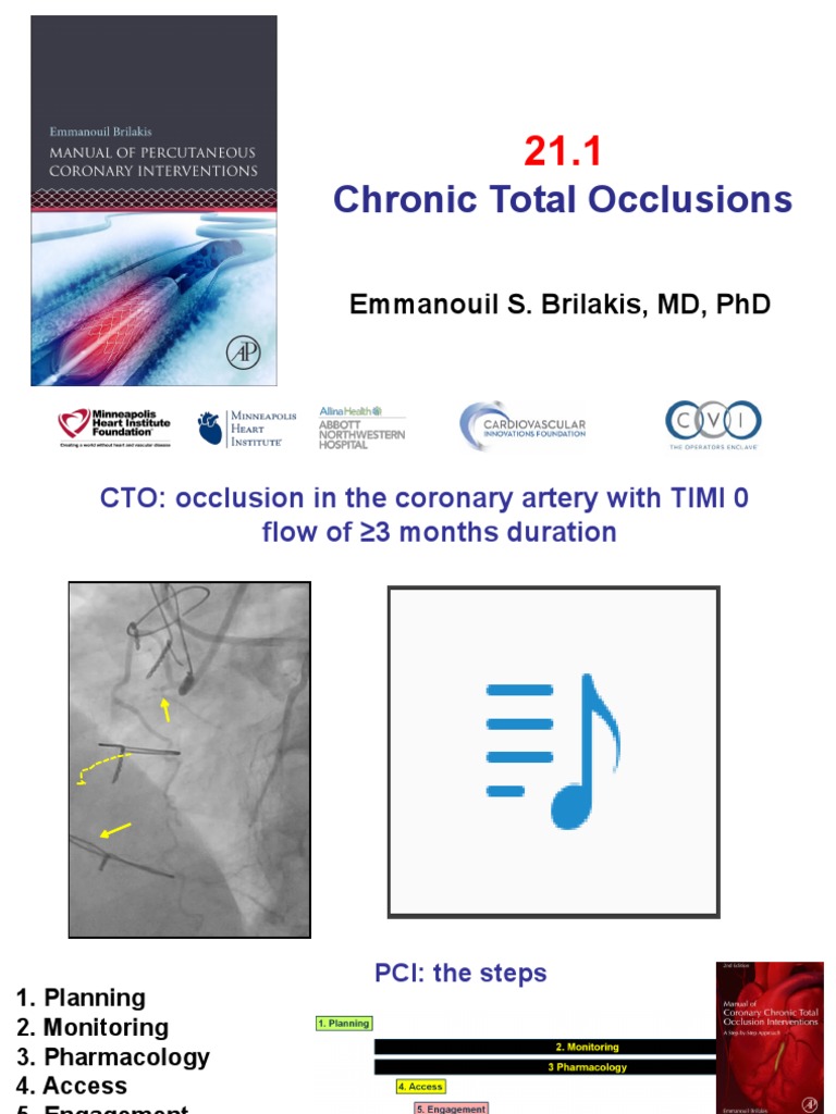 Chronic Total Occlusions: Emmanouil S. Brilakis, MD, PHD | PDF | Percutaneous Coronary ...