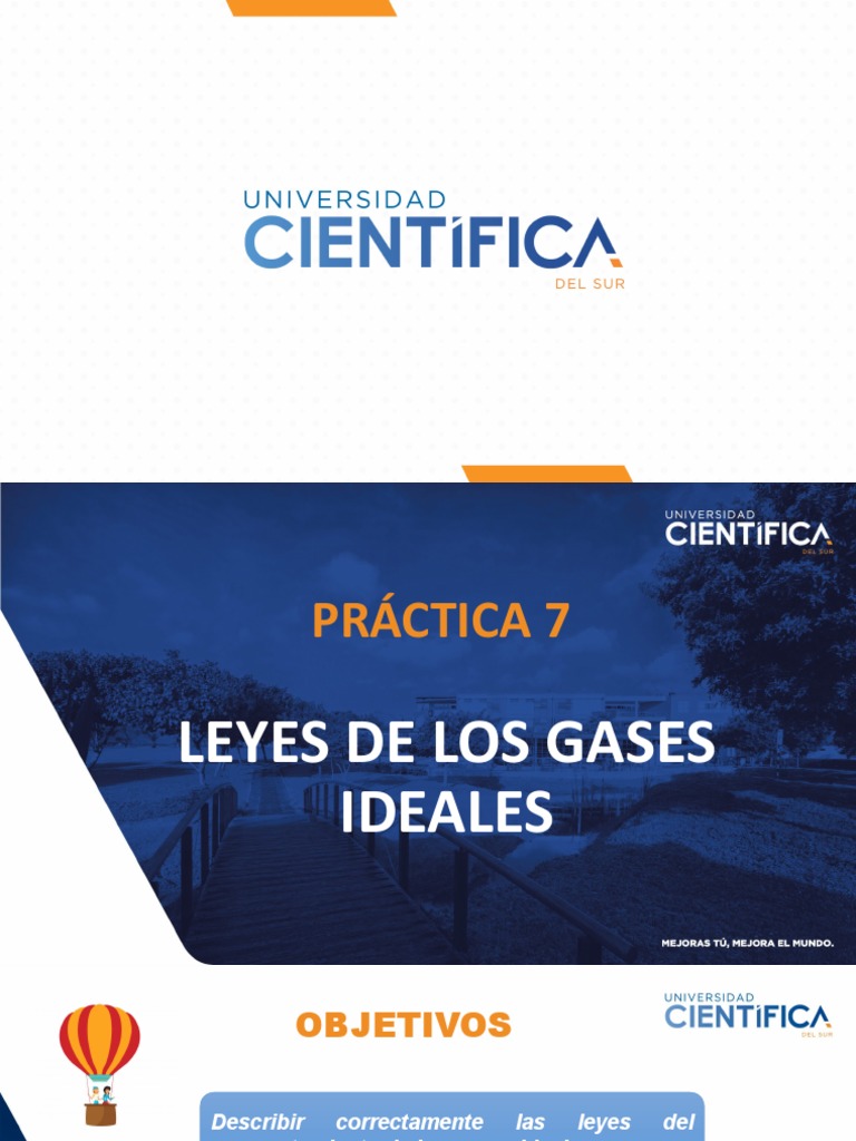 Práctica 7 - Ley de Los Gases Ideales - Prof. Ruben Manrique | PDF ...