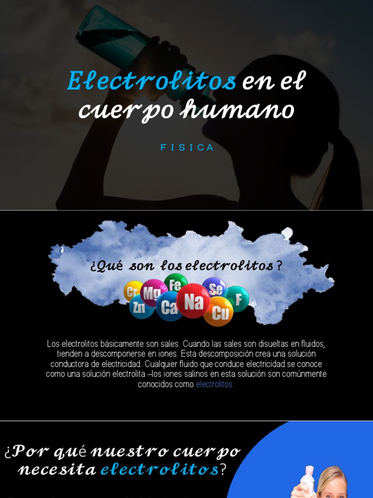 Electrolitos en El Cuerpo Humano. | PDF | Electrólito | Sodio