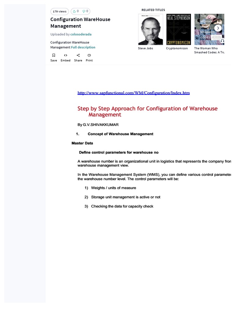 Docshare - Tips Configuration Warehouse Management | PDF | Warehouse | Inventory