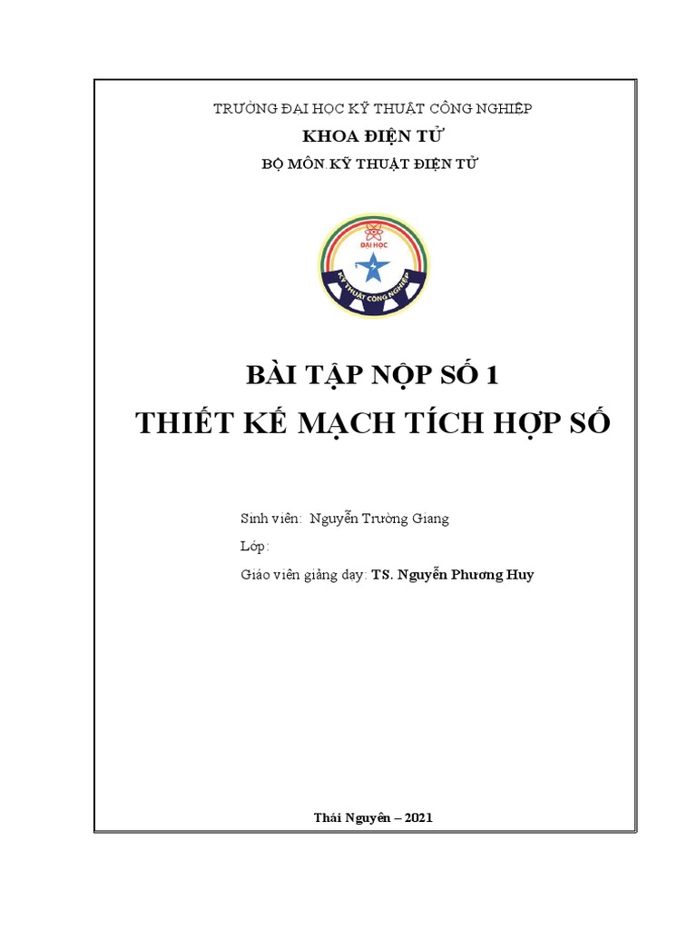 Bai Mau So 1 - IC Logic | PDF