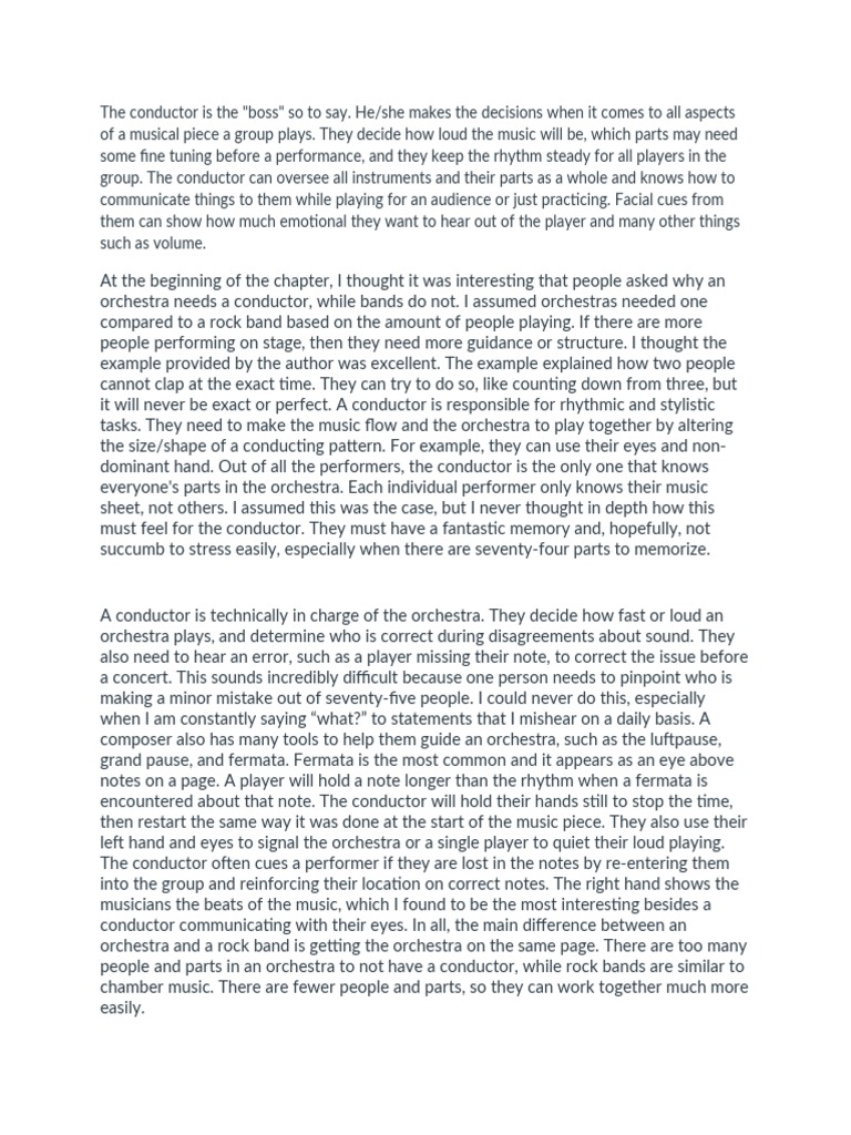 The Conductor | PDF | Conducting | Orchestras