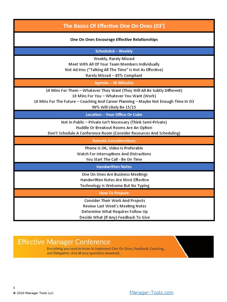 One On One Form Word Document (Public) | PDF | Communication