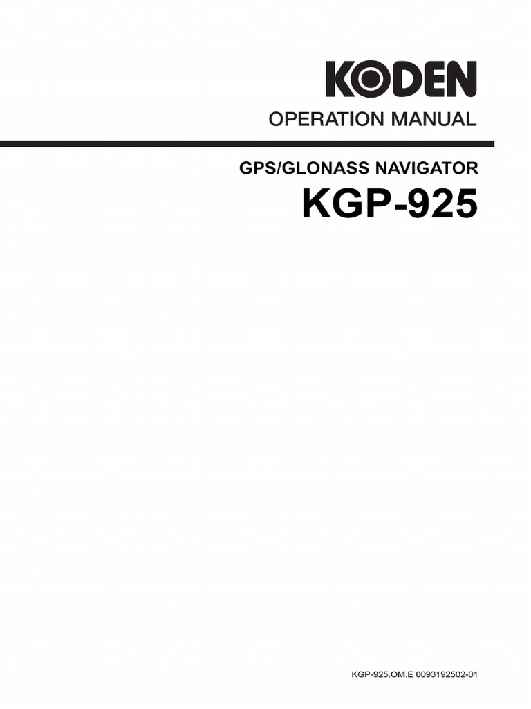 KGP 925 | Download Free PDF | Global Positioning System | Navigation