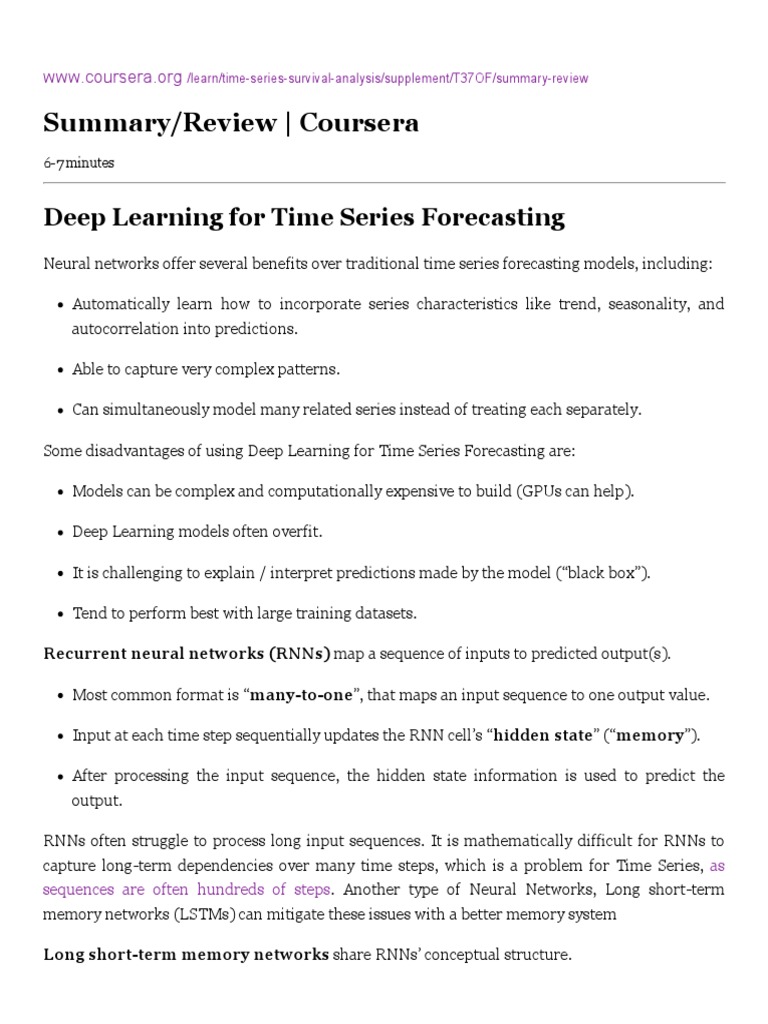 Deep Learning & Survival Analysis | PDF | Deep Learning | Statistics