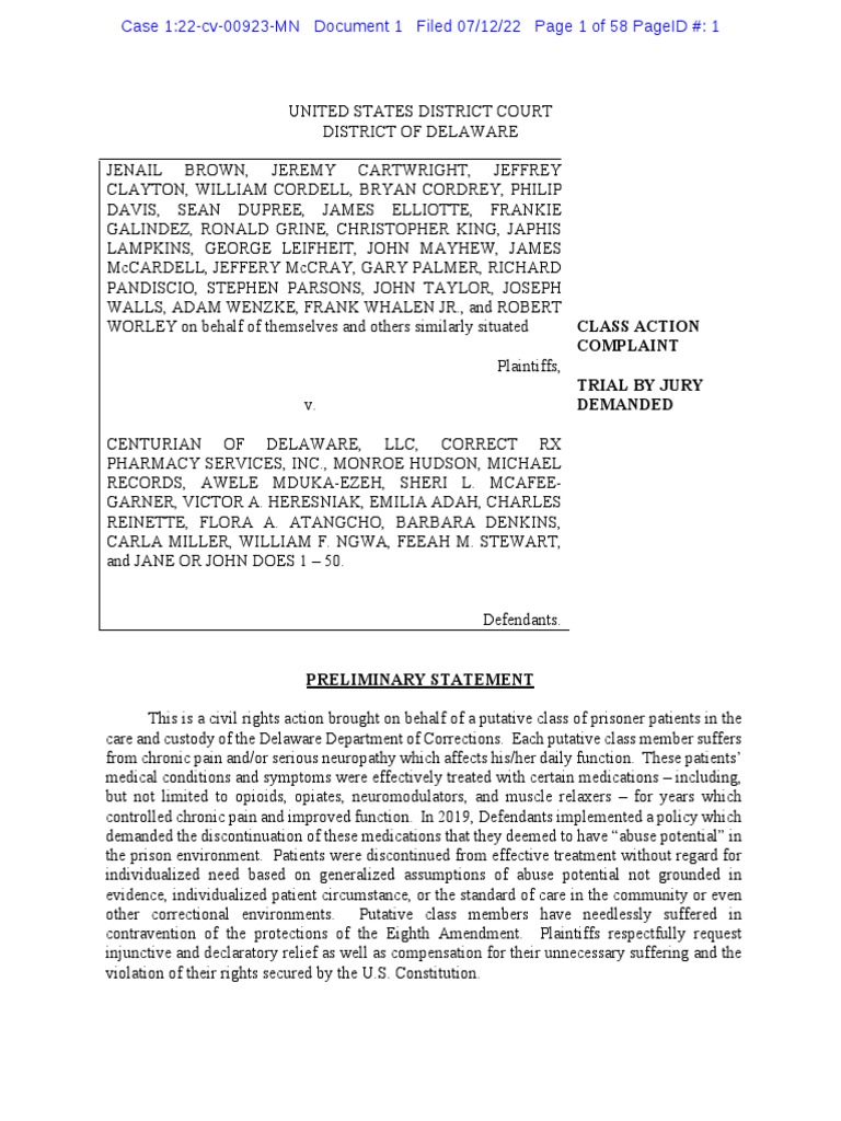 Class Action Complaint Trial by Jury Demanded | PDF | Physician ...