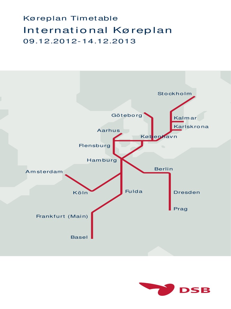 International Køreplan - 09.12.2012-14.12.2013 - DSB | PDF