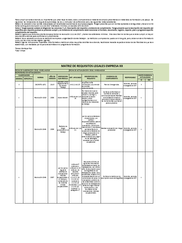 01 Formato Matriz Legal | PDF