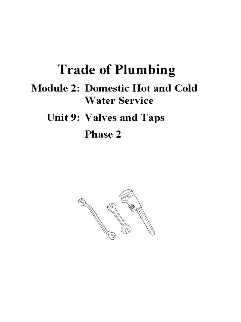 Trade of Plumbing: Module 2: Domestic Hot and Cold Water Service Unit 9 ...