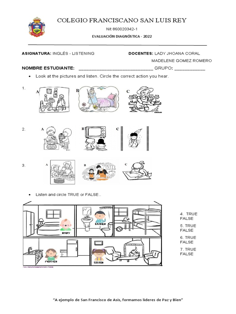 Diagnostic Test Listening 2nd | PDF