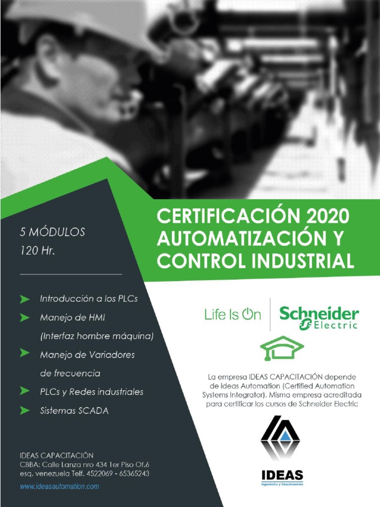 Especialidad de Schneider Electric V4 | PDF | Scada | Controlador ...