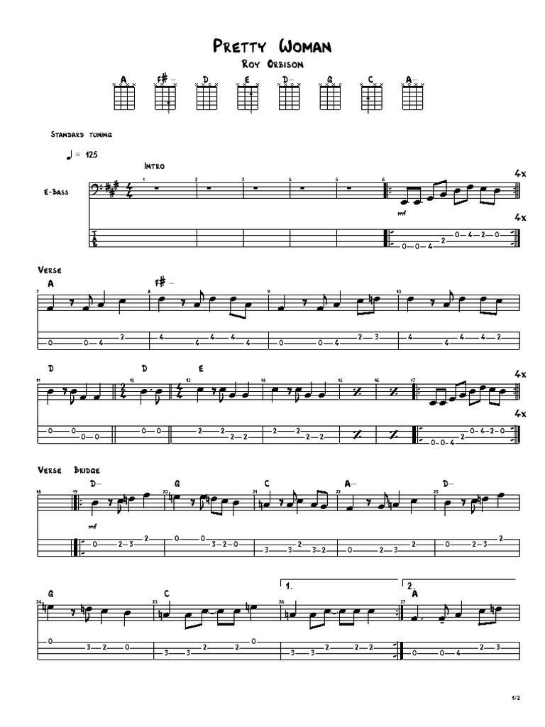 Pretty Woman Bass | PDF