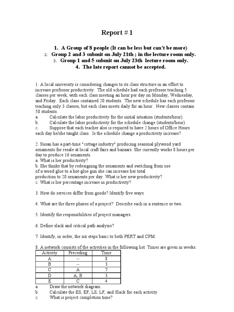 Productivity Analysis and Management Strategies | PDF | Forecasting ...