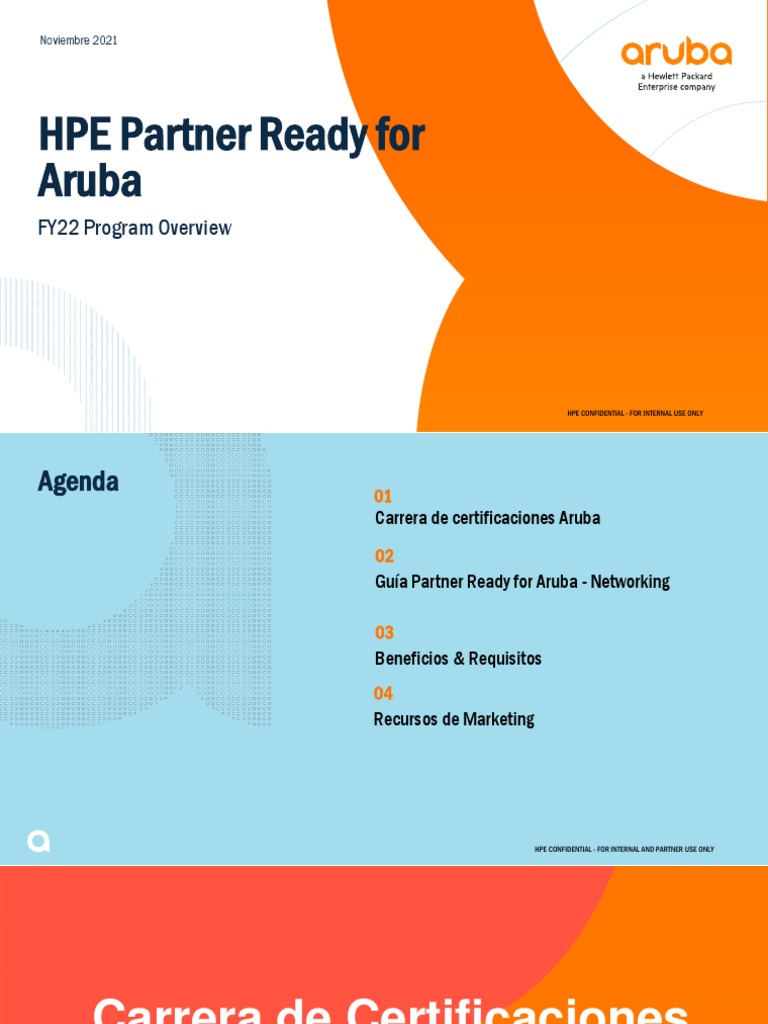 Aruba HPE Partner Ready For Aruba FY22 Español | PDF | Marketing | Red ...