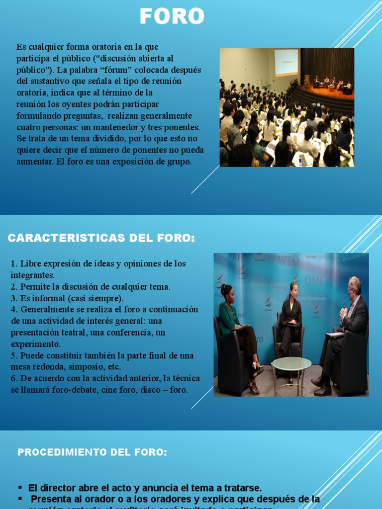 Exposición de Panel y Foro | PDF | Hablar en público | Ciencia cognitiva