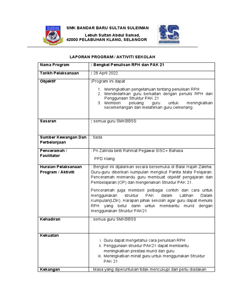 Ladap Bengkel Penulisan RPH 1 | PDF