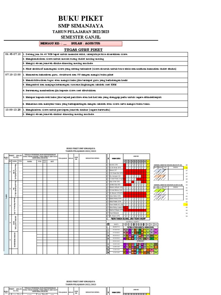 Buku Piket TP.22-23 | PDF