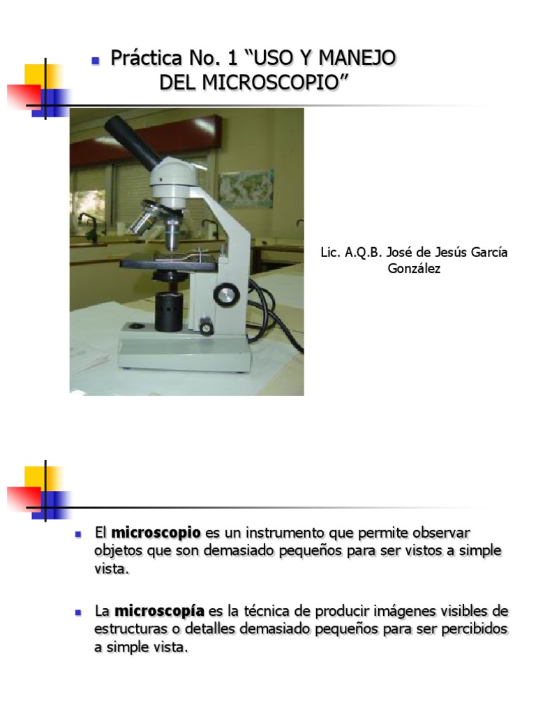 Uso y Manejo Del Microscopio | PDF | Lente de la cámara | Óptica