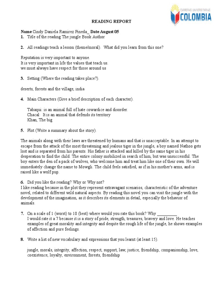 Reading Report | PDF | Language Arts & Discipline | Poetry