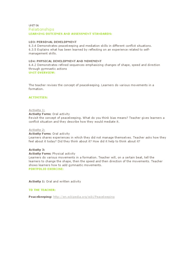 GR 6 Life Skills Applying | PDF