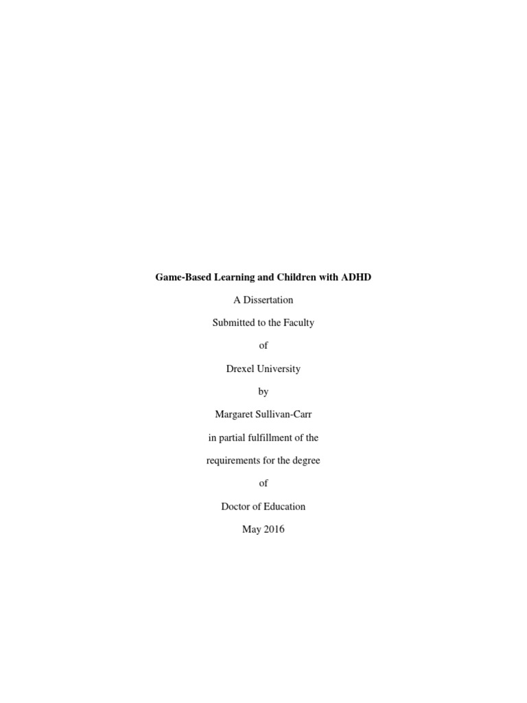 Game-Based Learning and Children With ADHD | PDF | Attention Deficit Hyperactivity Disorder ...
