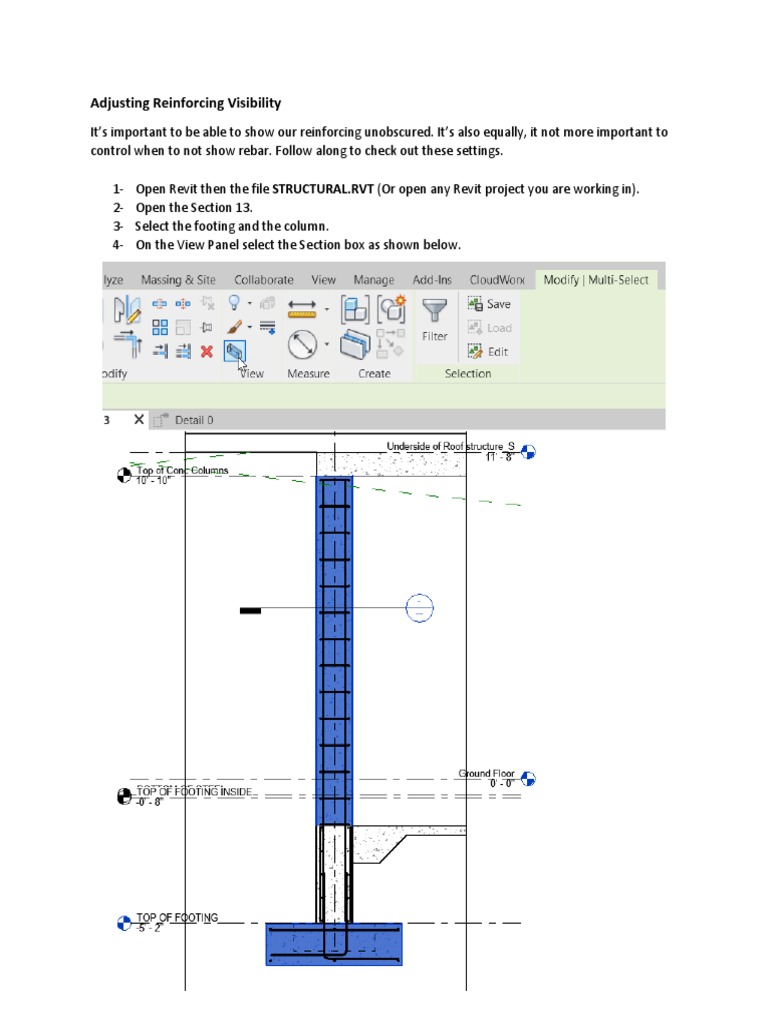 Adjusting Reinforcing Visibility | PDF