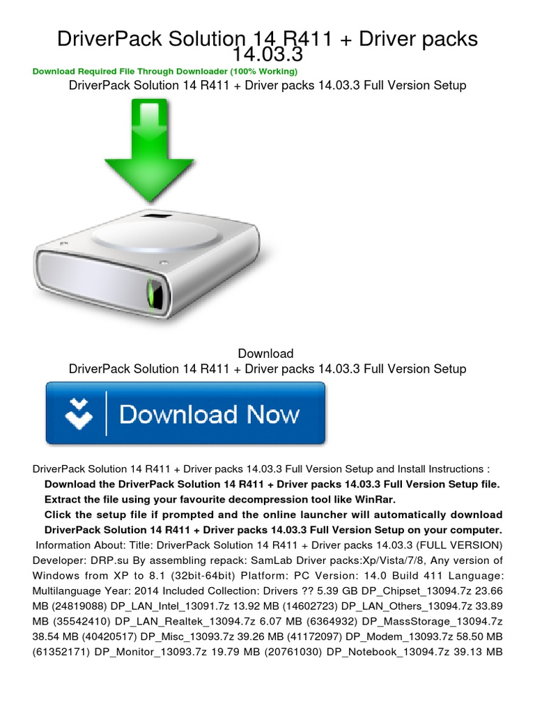 Dokumen - Tips - Download Driver Pack Solution 14 r411 Driver Packs 14033 | PDF | Microsoft ...