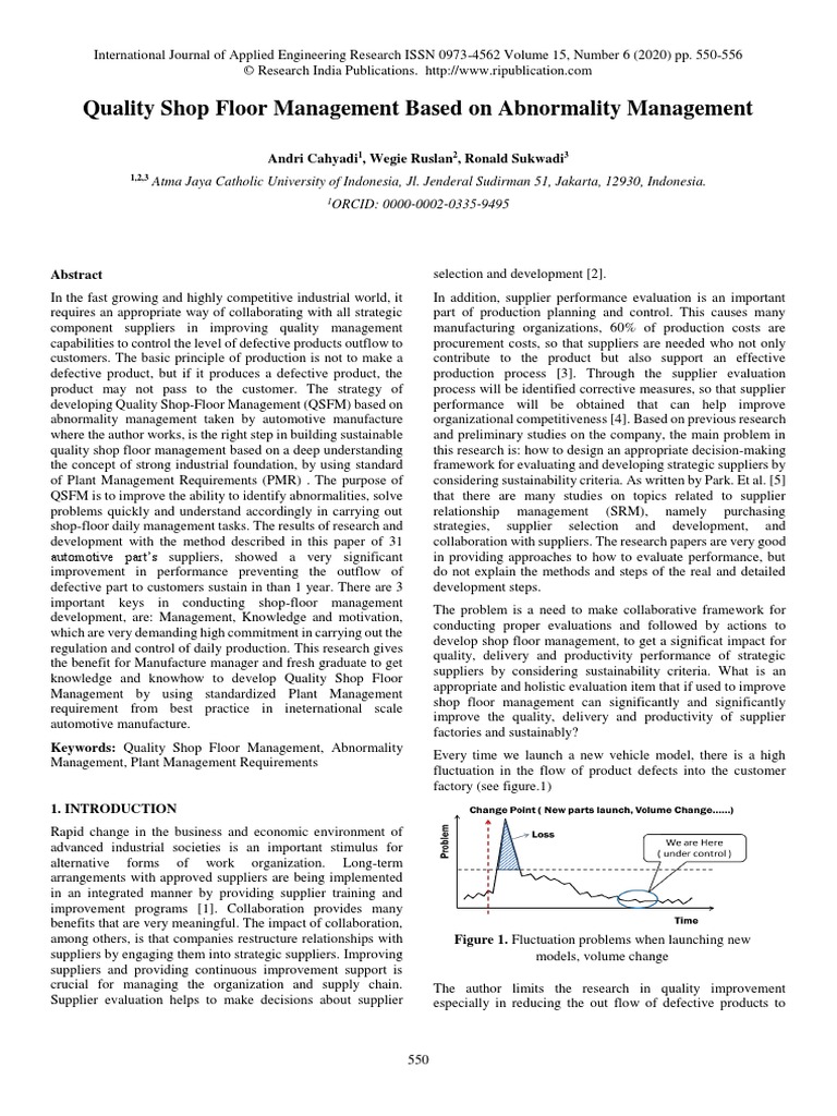Quality Shop Floor Management Based On Abnormality Management | PDF | Quality Management ...