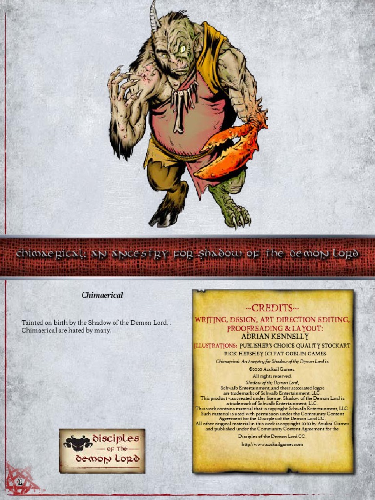 Disciples of The Demon Lord - Chimaerical | PDF | Demons