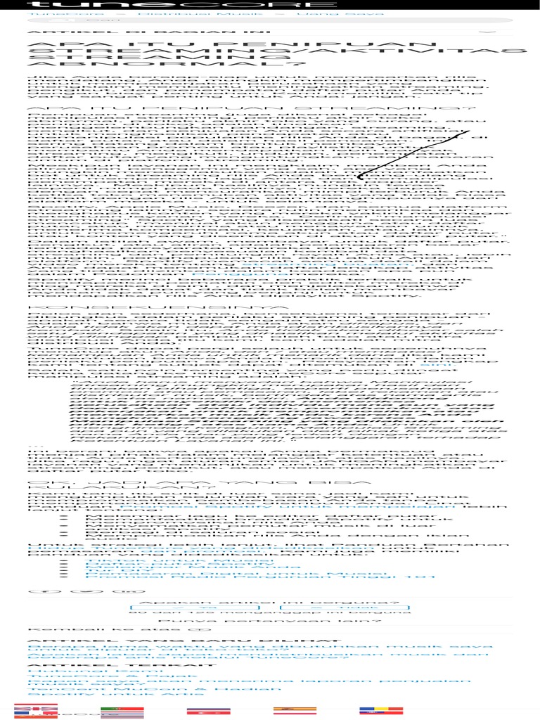 Apa Itu Penipuan StreamingAktivitas Streaming Abnormal - TuneCore | PDF