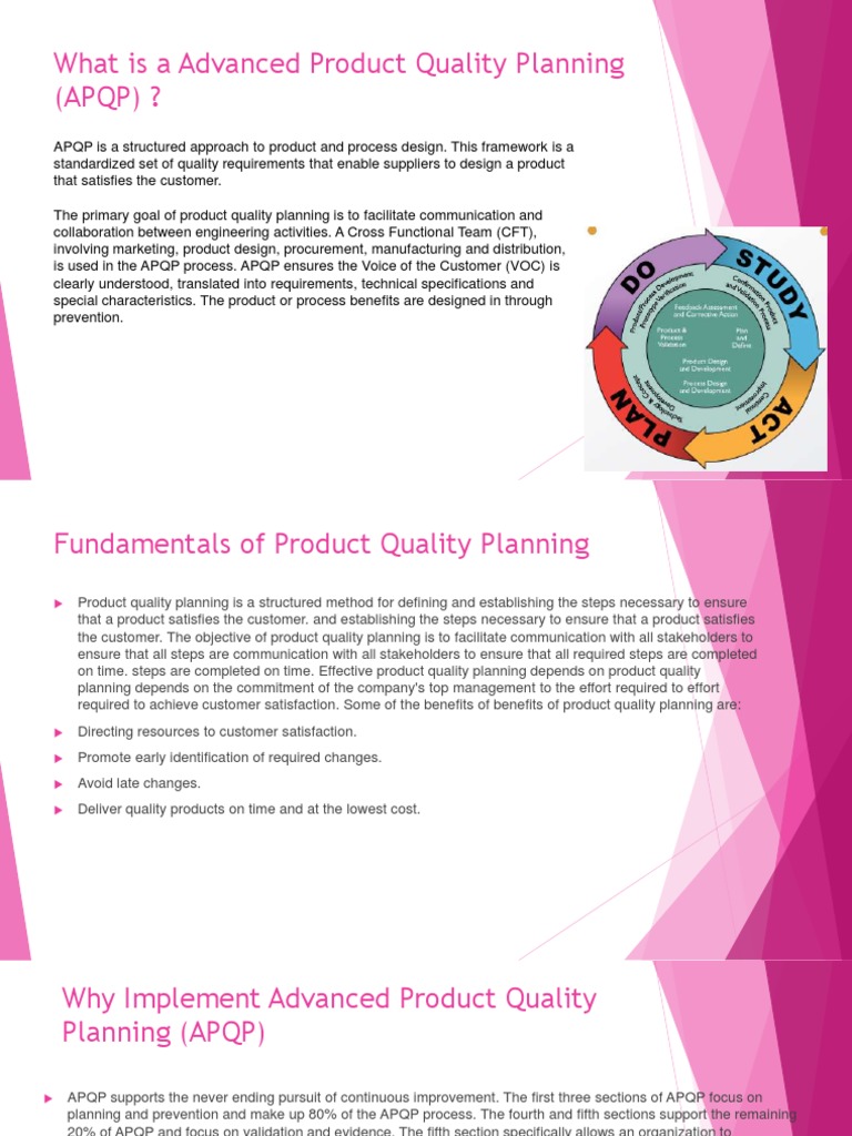 What Is A Advanced Product Quality Planning (APQP) ? | PDF | Quality ...
