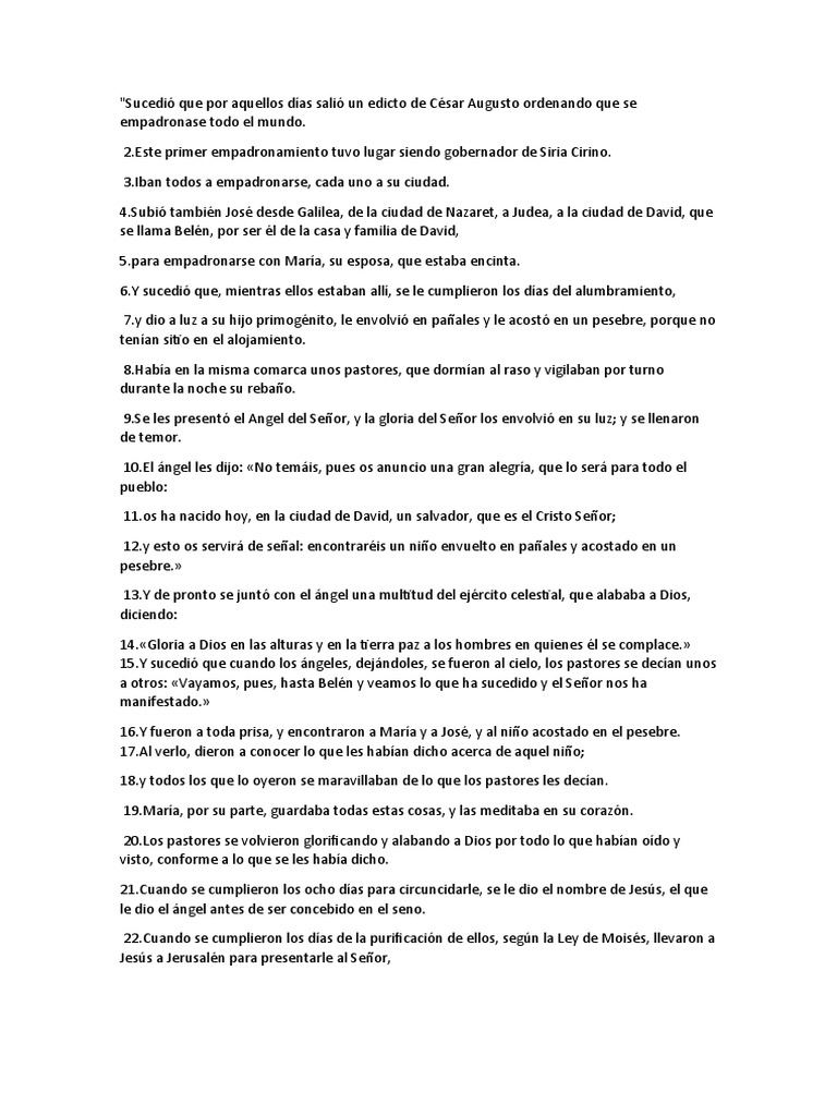 Sucedió Que Por Aquellos Días Salió Un Edicto de César Augusto ...