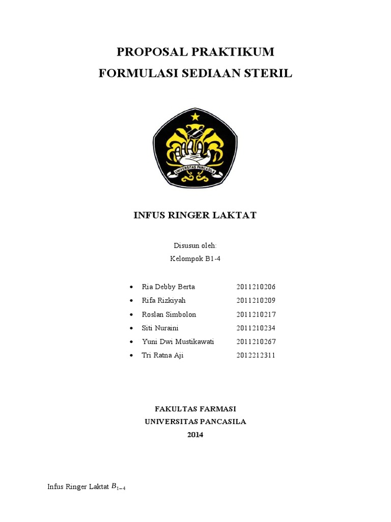Infus Ringer Laktat | PDF