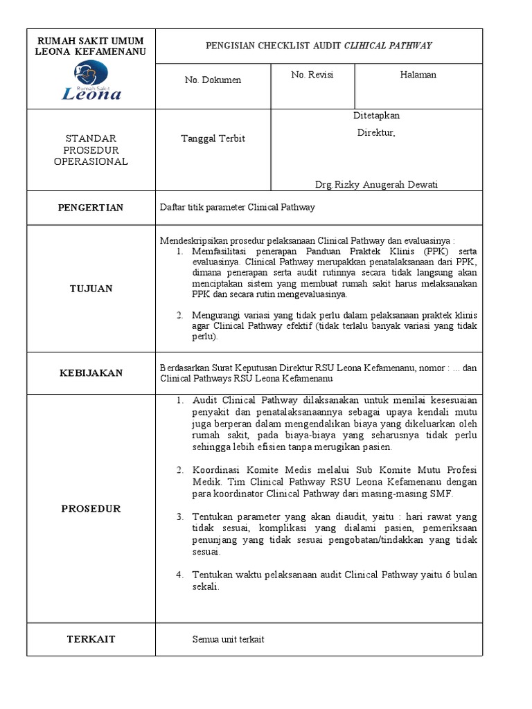 Spo Checklist Audit CP New | PDF | Teknologi & Rekayasa