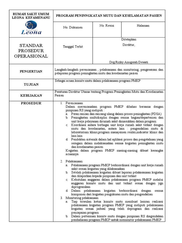 Sop Program PMKP | PDF | Komputer