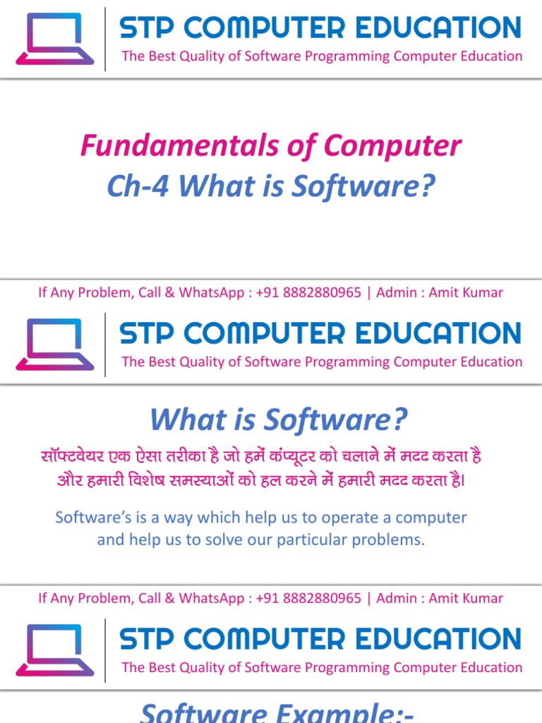 Fundamentals of Computer: Ch-4 What Is Software? | PDF