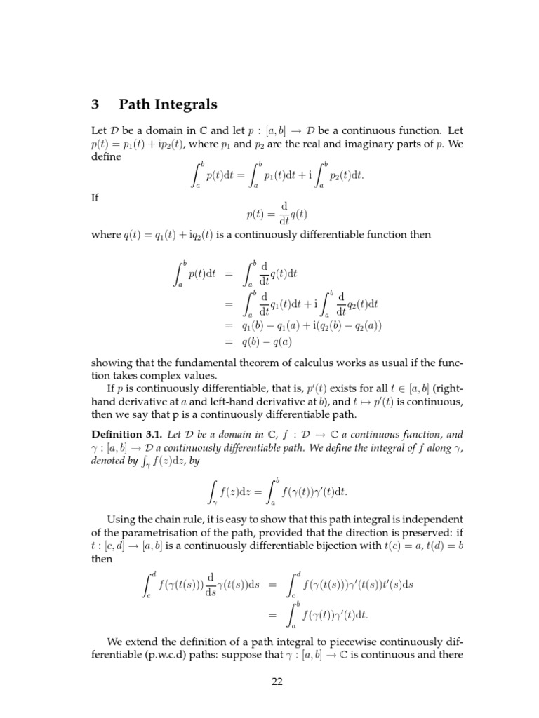 Analysis Chapter3 | PDF | Holomorphic Function | Mathematical Concepts