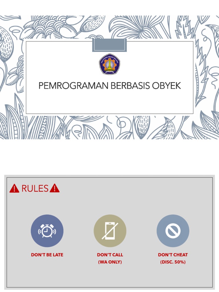 Panduan Kuliah OOP Java | PDF | Komputer
