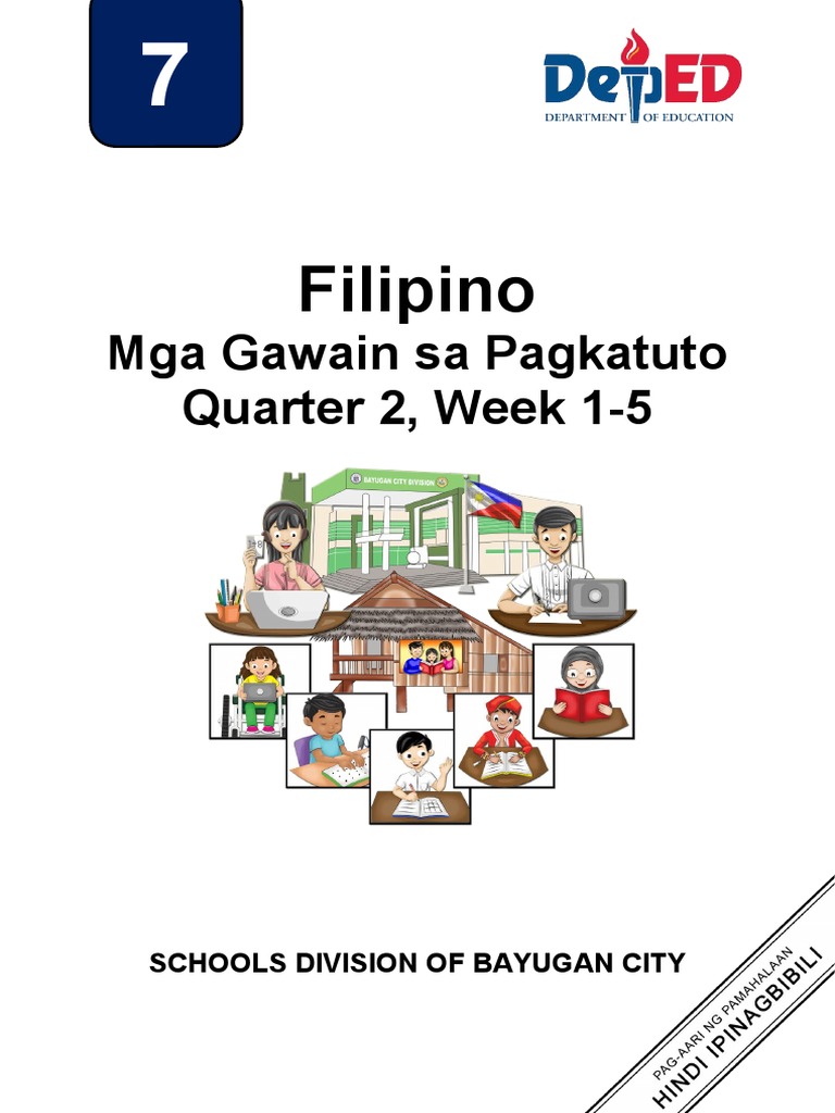 Mga Gawain Sa Pagkatuto Quarter 2, Week 1-5: Filipino | PDF ...