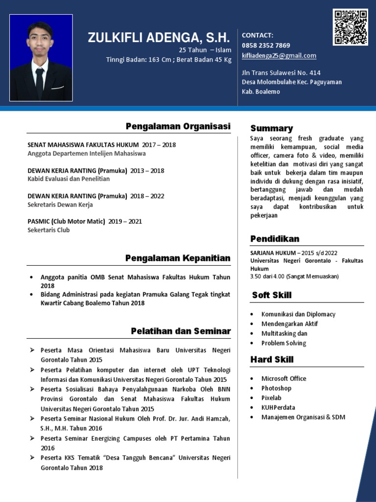CV Pengalaman Organisasi | PDF