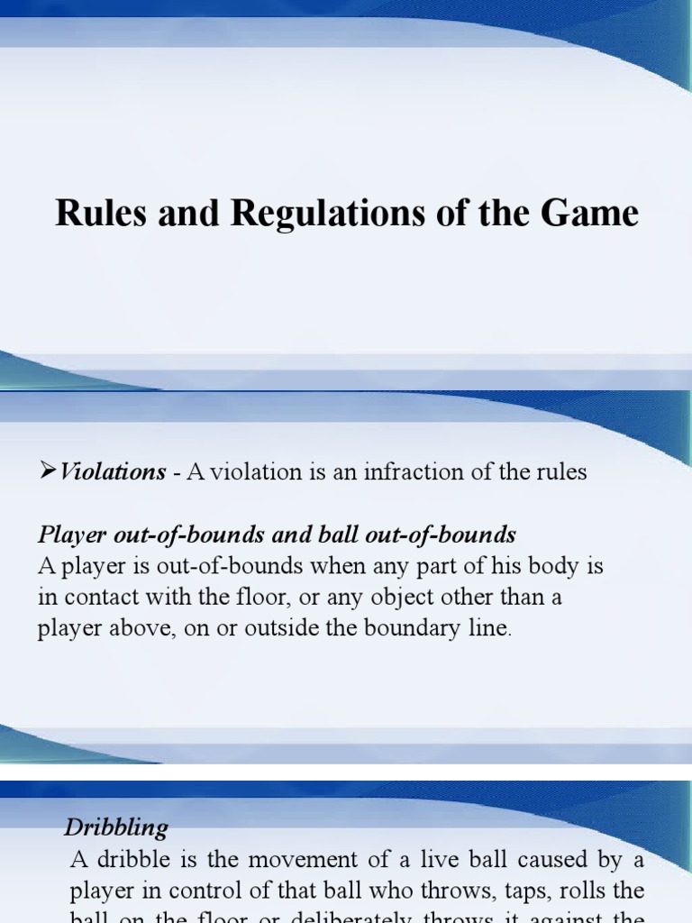 Module 4 Rules and Regulations | PDF | Rules | Games Of Physical Skill